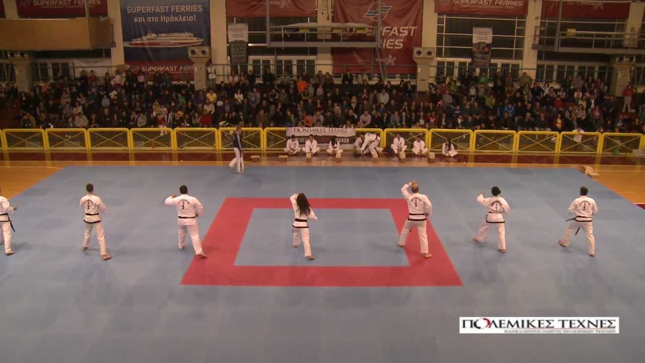 TAEKWONDO (ITF) - ΕΠΙΔΕΙΞΗ ΠΟΛΕΜΙΚΩΝ ΤΕΧΝΩΝ 2012 - YouTube