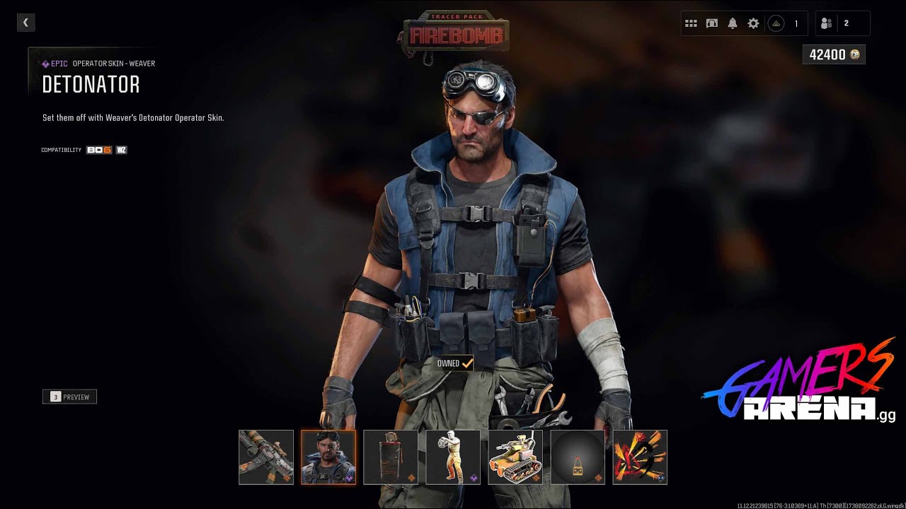 BO6 Tracer Pack FIREBOMB Weaver Operator Skin Bundle Call Of Duty Black ...