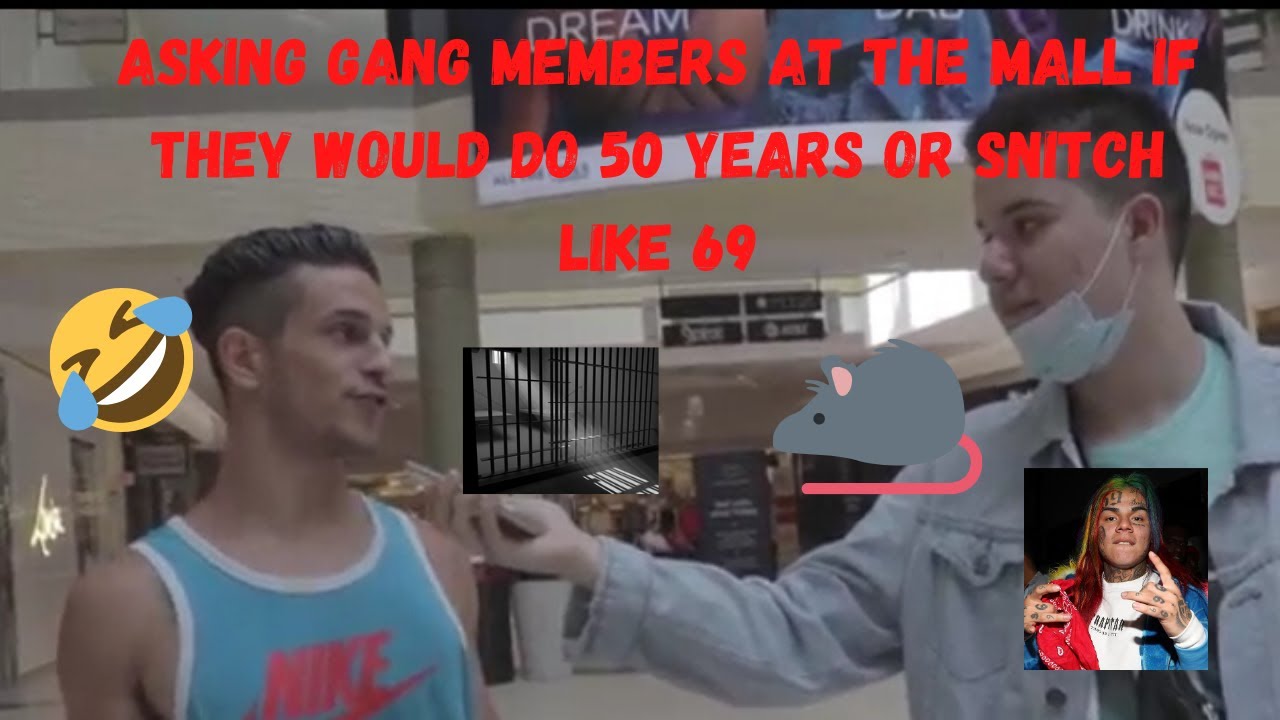 asking gang members at the mall if they would 50 years or snitch like ...