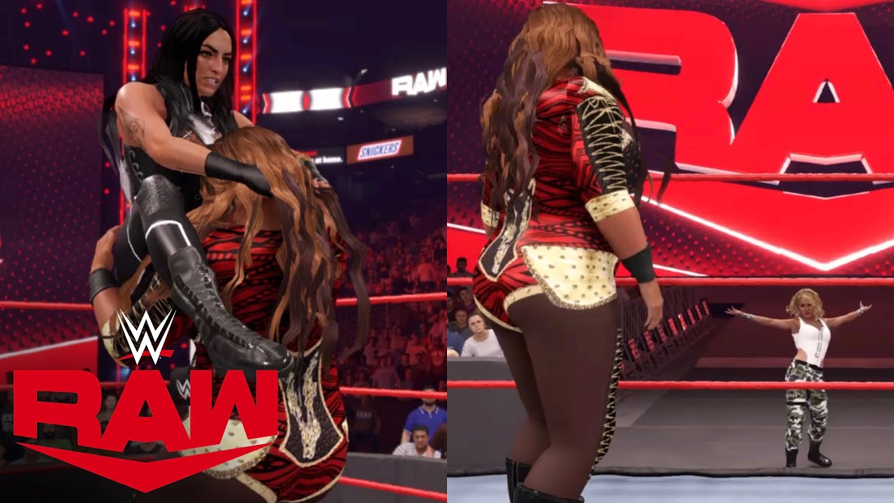 WWE 2K22 RAW SONYA DEVILLE VS NIA JAX - YouTube