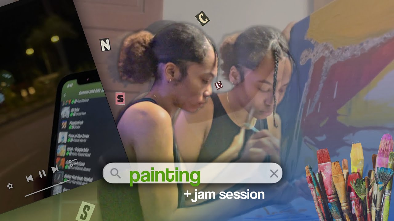 painting + jam session 🎨🎵🪴 - YouTube