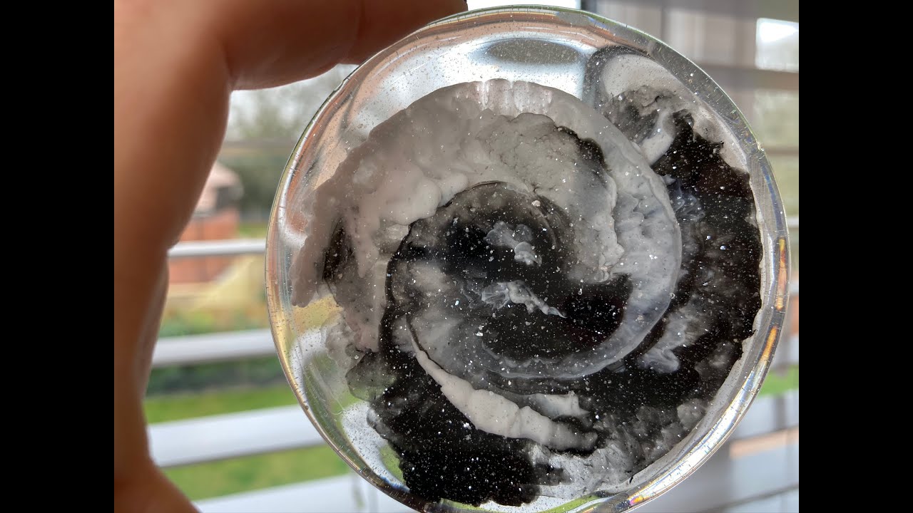 167 - Mini Resin Art - Yin & Yang - Cosmic Duality - Deep Swirl. Back ...