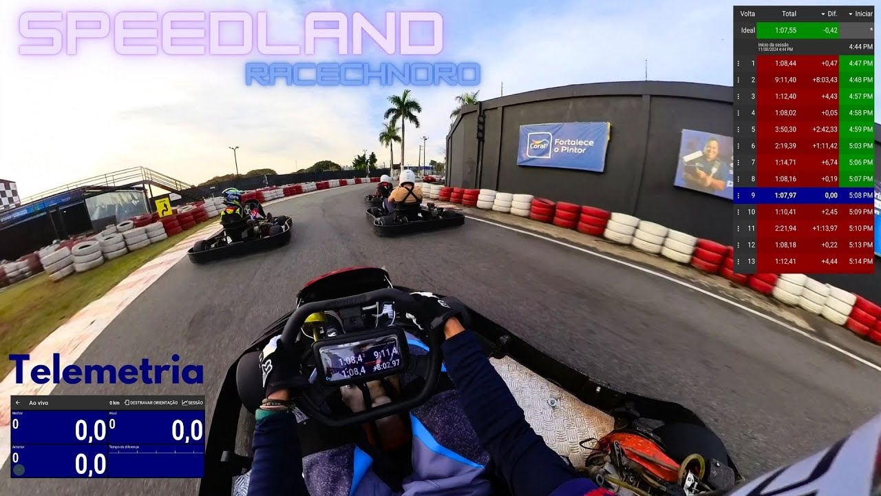 Speedland kart Tatuapé app racechrono Telemetria - YouTube