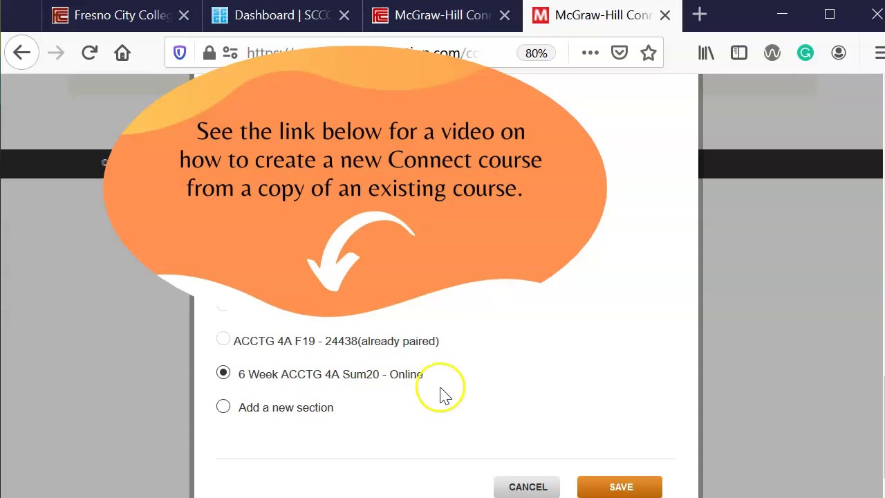 Pairing Canvas Course to McGraw Connect Course - YouTube