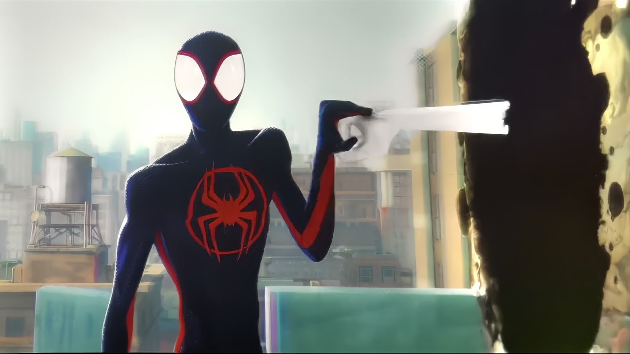 Spider-Man across the spider verse | Miles vs Spot fight scene part 1 ...