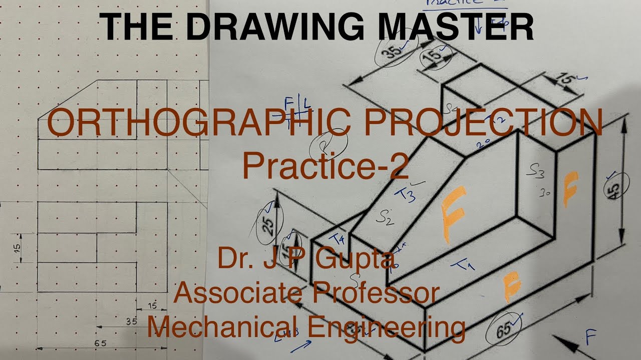 Orthographic Projection | Practice-2 | Engineering Drawing ...