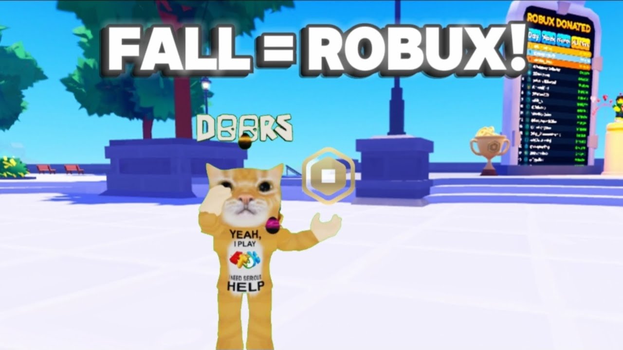 Roblox Obby, But If I fall you get robux.. - YouTube