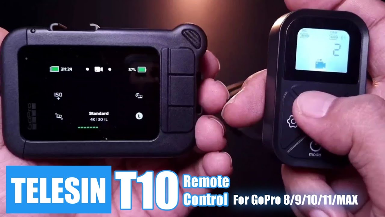 Telesin T10 Remote Control Untuk Kamera GoPro Hero 8/9/10/11/MAX - YouTube