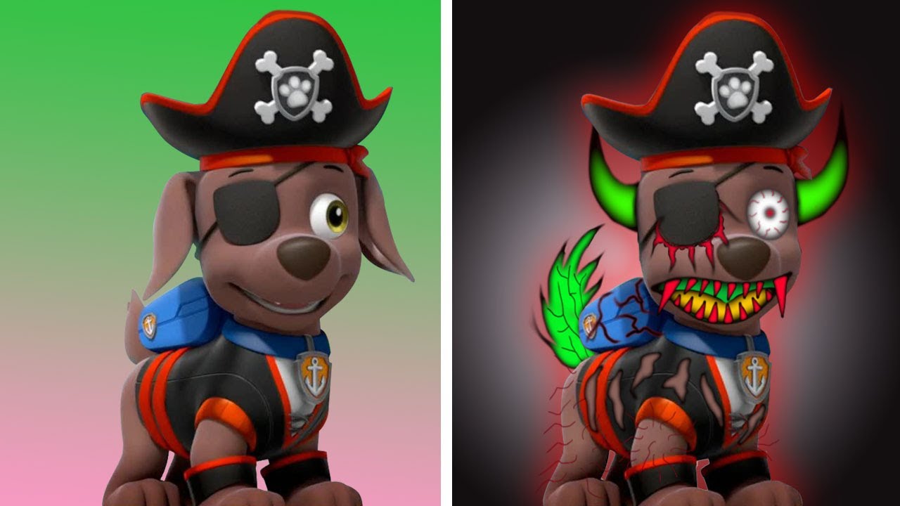 PAW PATROL Pirates Zuma As HORROR VERSION 😂😂😂 - YouTube