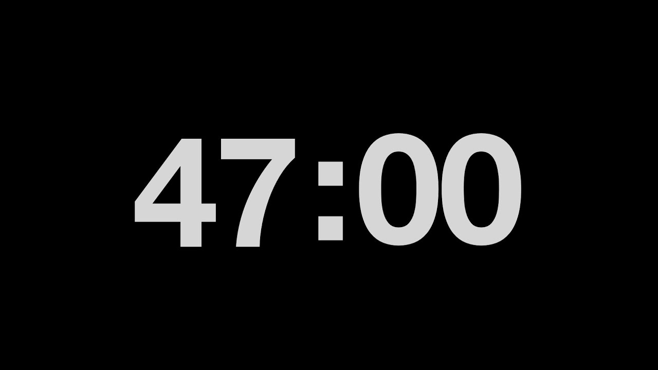 47 Minute Timer ⎜ Timer of focus ⎜ - YouTube