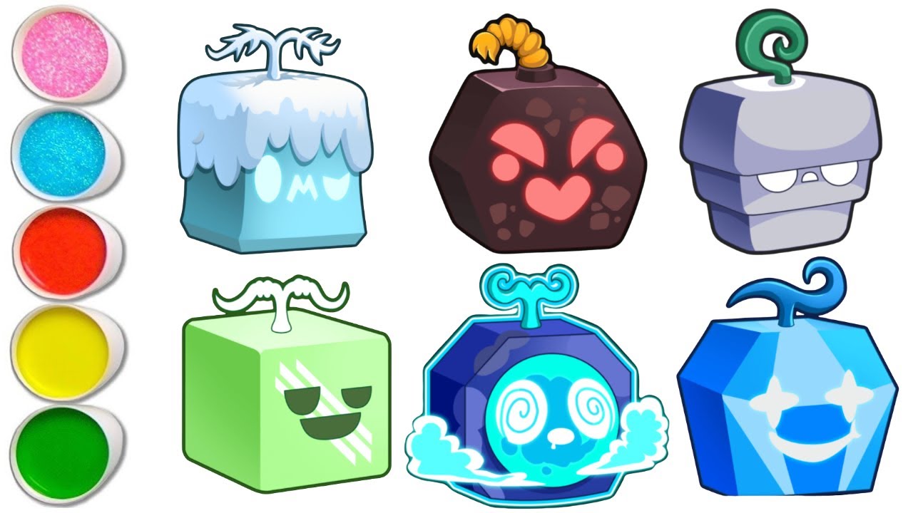 How to Draw Roblox Blox Fruits, Coloring for Kids & Toddlers - YouTube