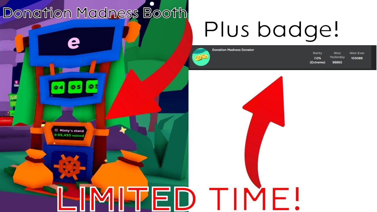 (LIMITED TIME!) Donation Madness Booth + Donation Madness Donator Badge ...