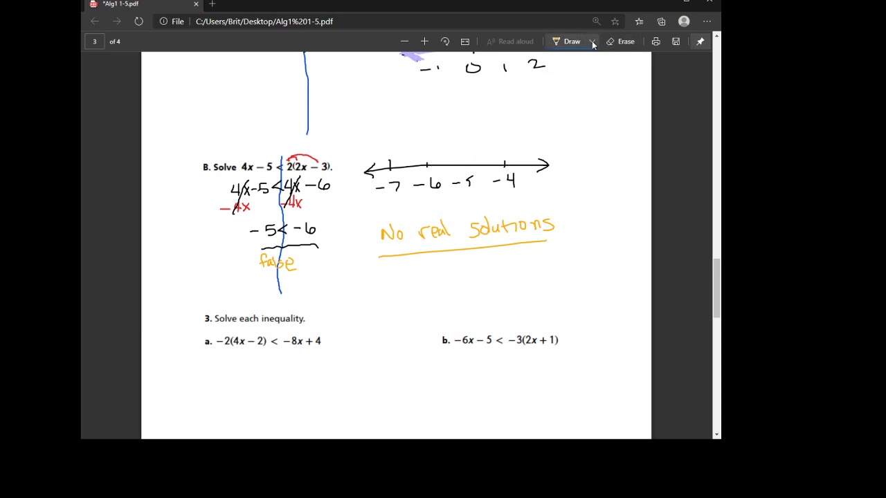 Understand Inequalities With Infinitely Many or No Solutions - YouTube
