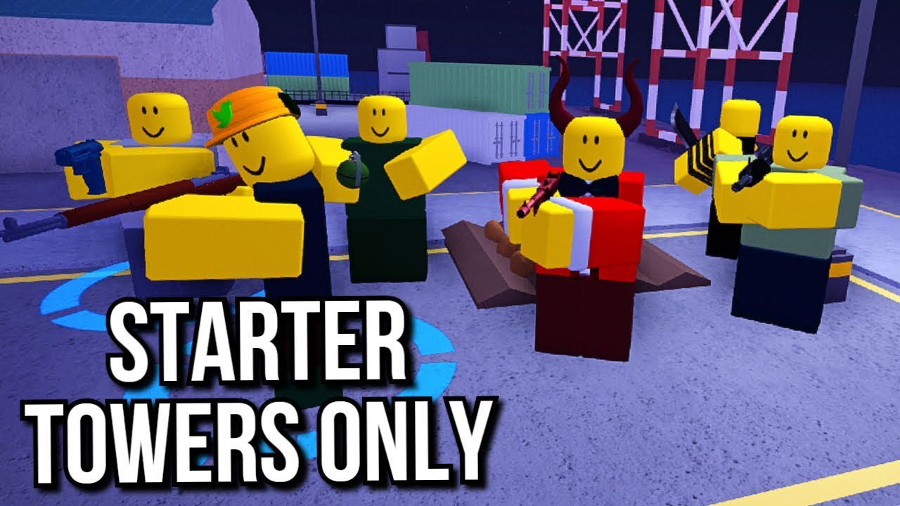 STARTER TOWERS ONLY - Tower Defense Simulator [Roblox] - YouTube