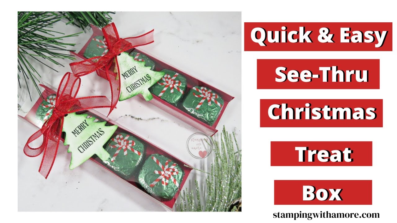 Quick & Easy See-Thru Christmas Treat Box - YouTube