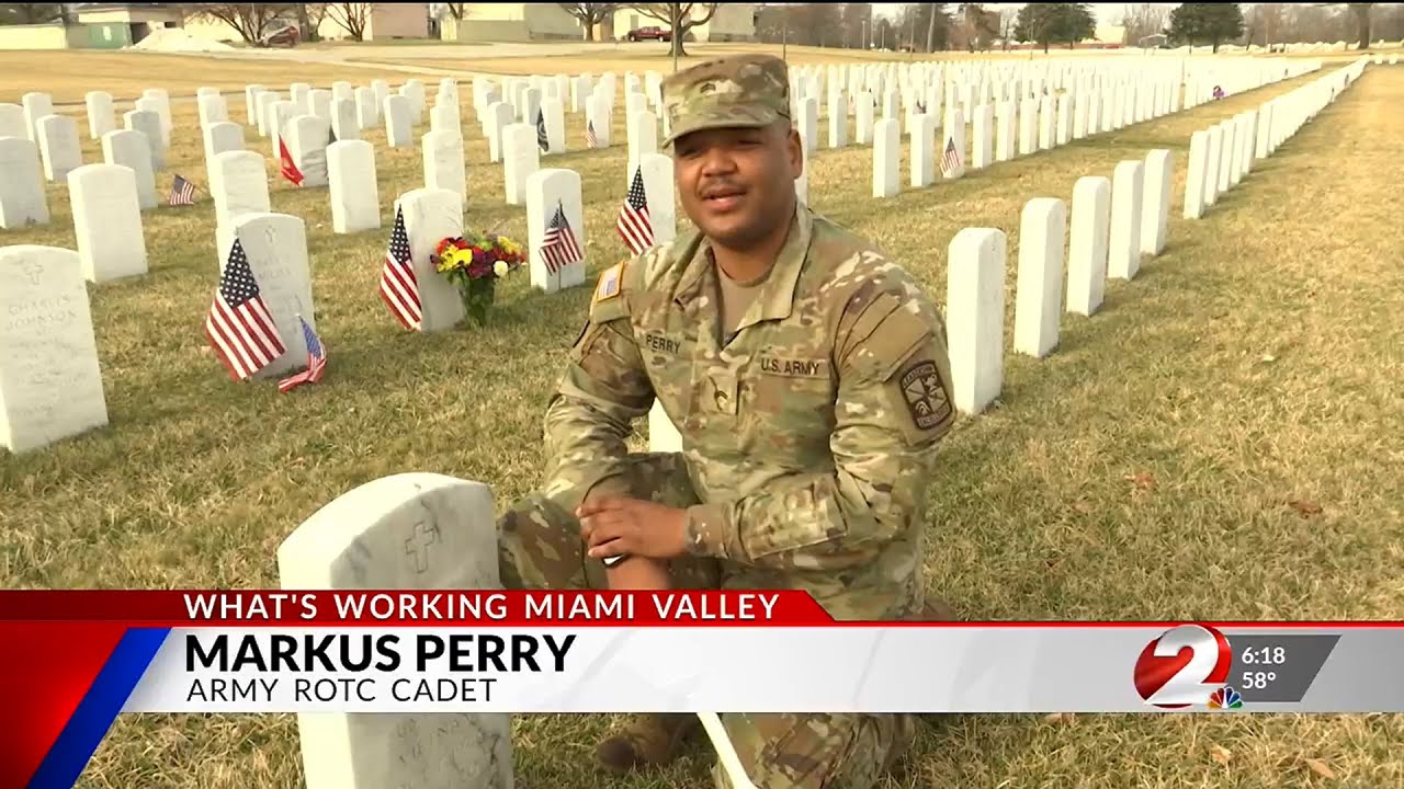 WDTN: Wright State Army ROTC volunteered to clean Dayton VA Cemetery ...