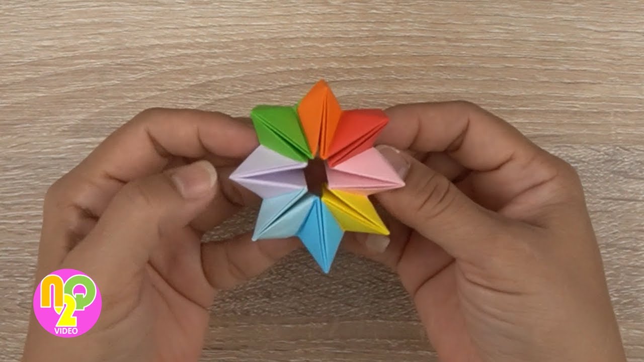 Mainan Unik Kertas Origami | Origami Bintang 3D Warna-warni - YouTube