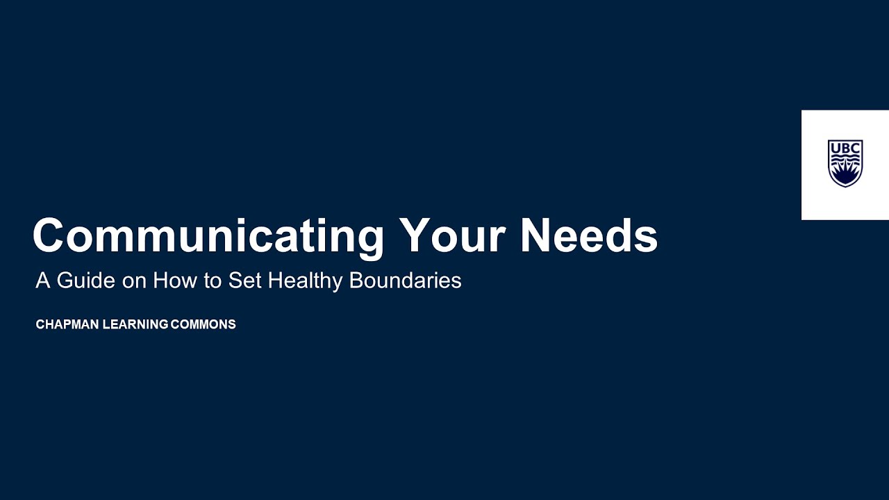 Communicating Your Needs - YouTube