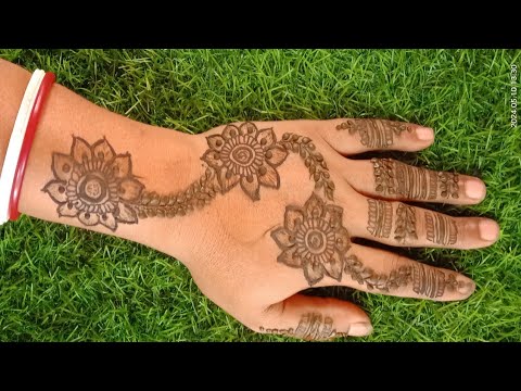 How to apply mehndi l How to apply mehndi design on hand l how to learn ...
