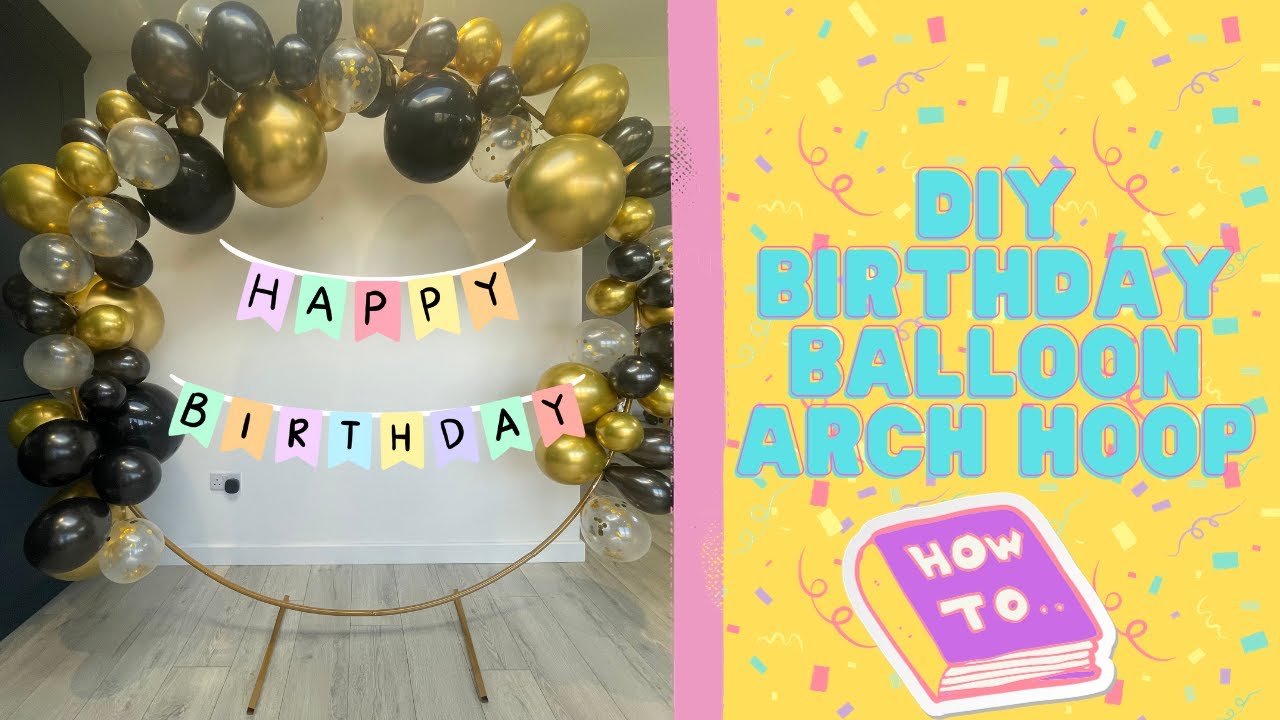 HOW TO MAKE A BALLOON HOOP| DIY PARTY PREP | DIY BALLOON HOOP | MOM ...