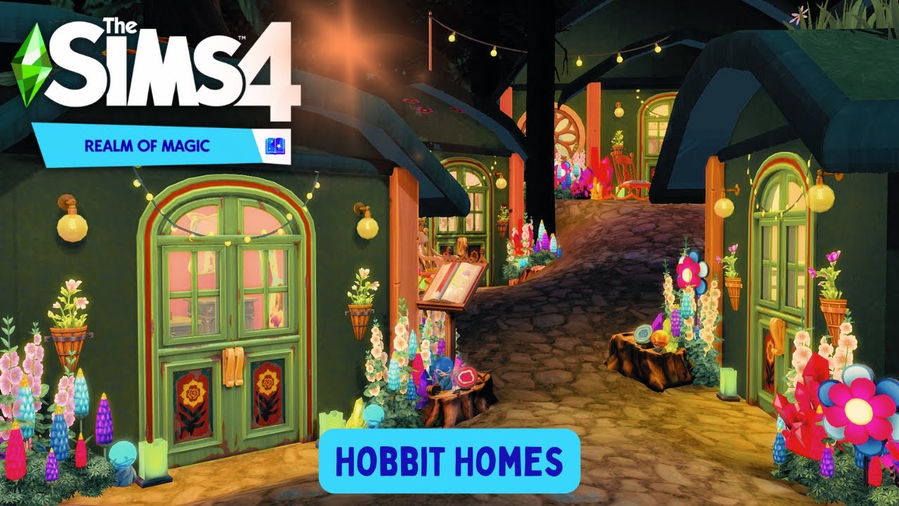 The Sims 4 | REALM OF MAGIC - Hobbit Homes - Speed Build (No CC) - YouTube