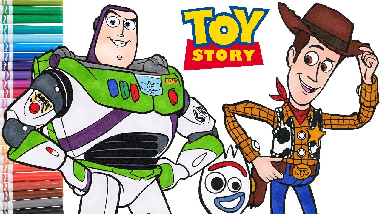 Disney Pixar Toy Story - Buzz Lightyear and Woody Coloring Book Pages ...