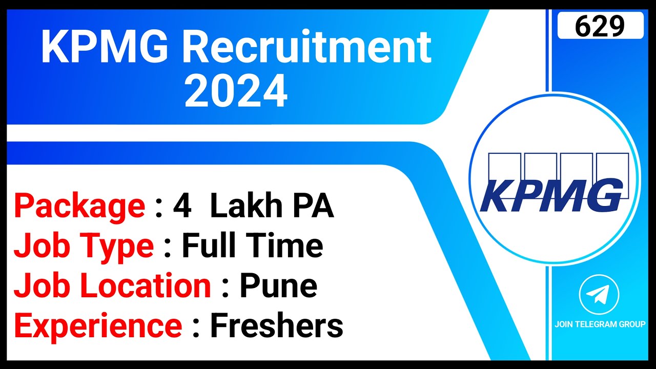 KPMG Recruitment 2024 | Package 4 Lakh PA | Analyst Jobs | Pune Jobs ...