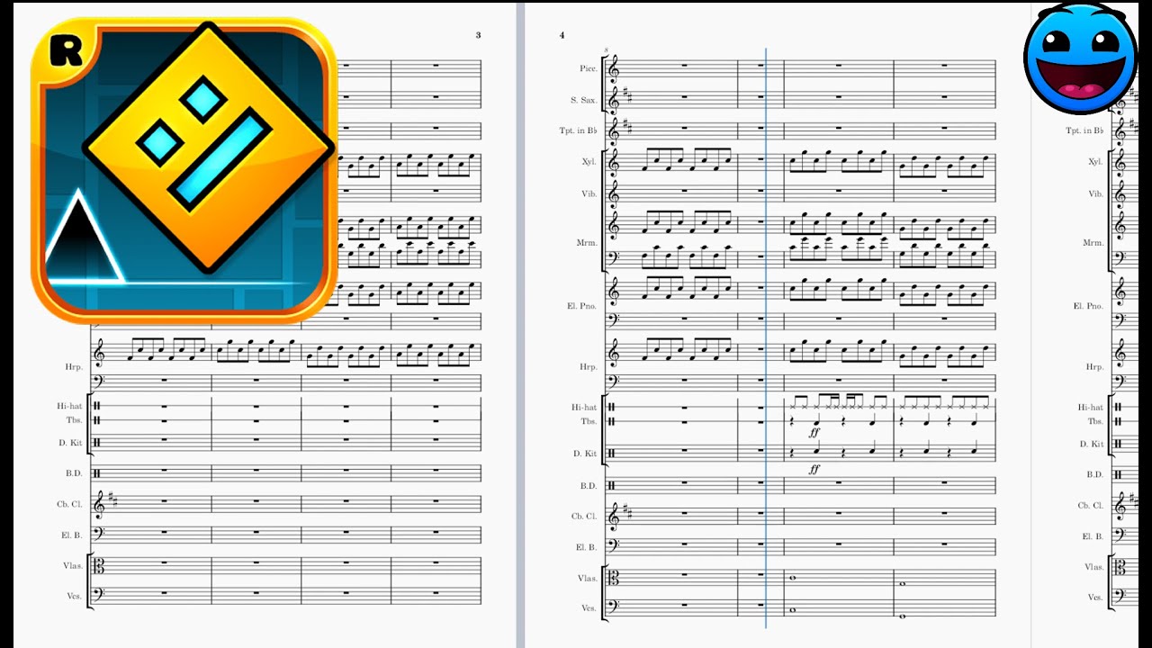 Stereo Madness (from Geometry Dash) - Musescore Cover - YouTube