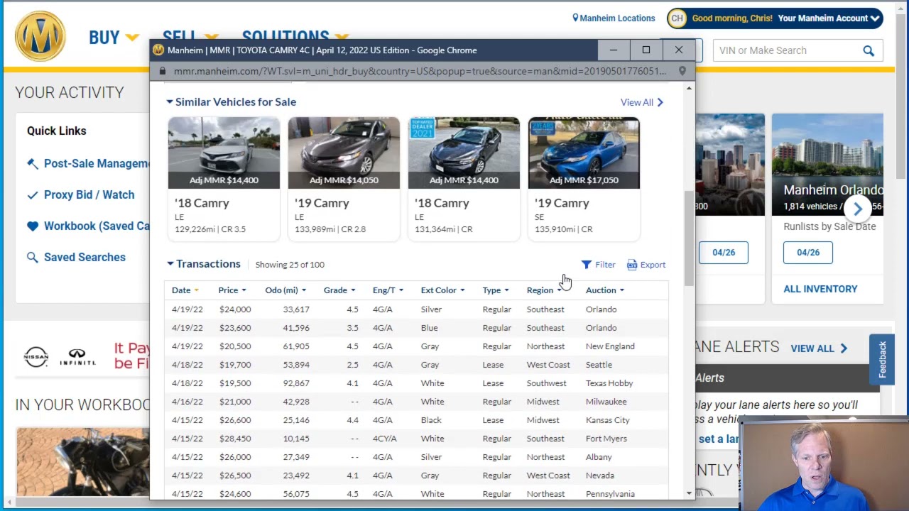 Manheim's Wholesale Valuation (MMR) - YouTube