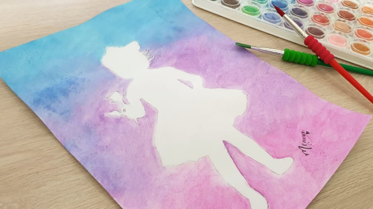 Positive/Negative Space Painting | Step By Step Tutorial - YouTube