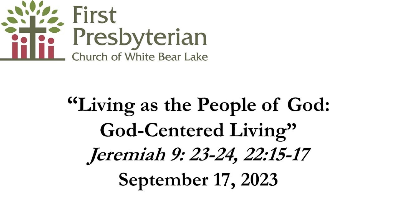 Living as the People of God: God-Centered Living - YouTube
