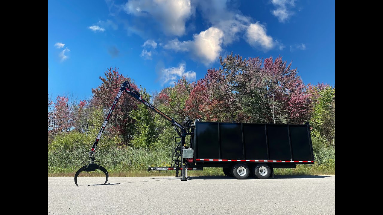 Black Horse Dump Trailer LTD820-24K with LG23-56 Log Loader - YouTube