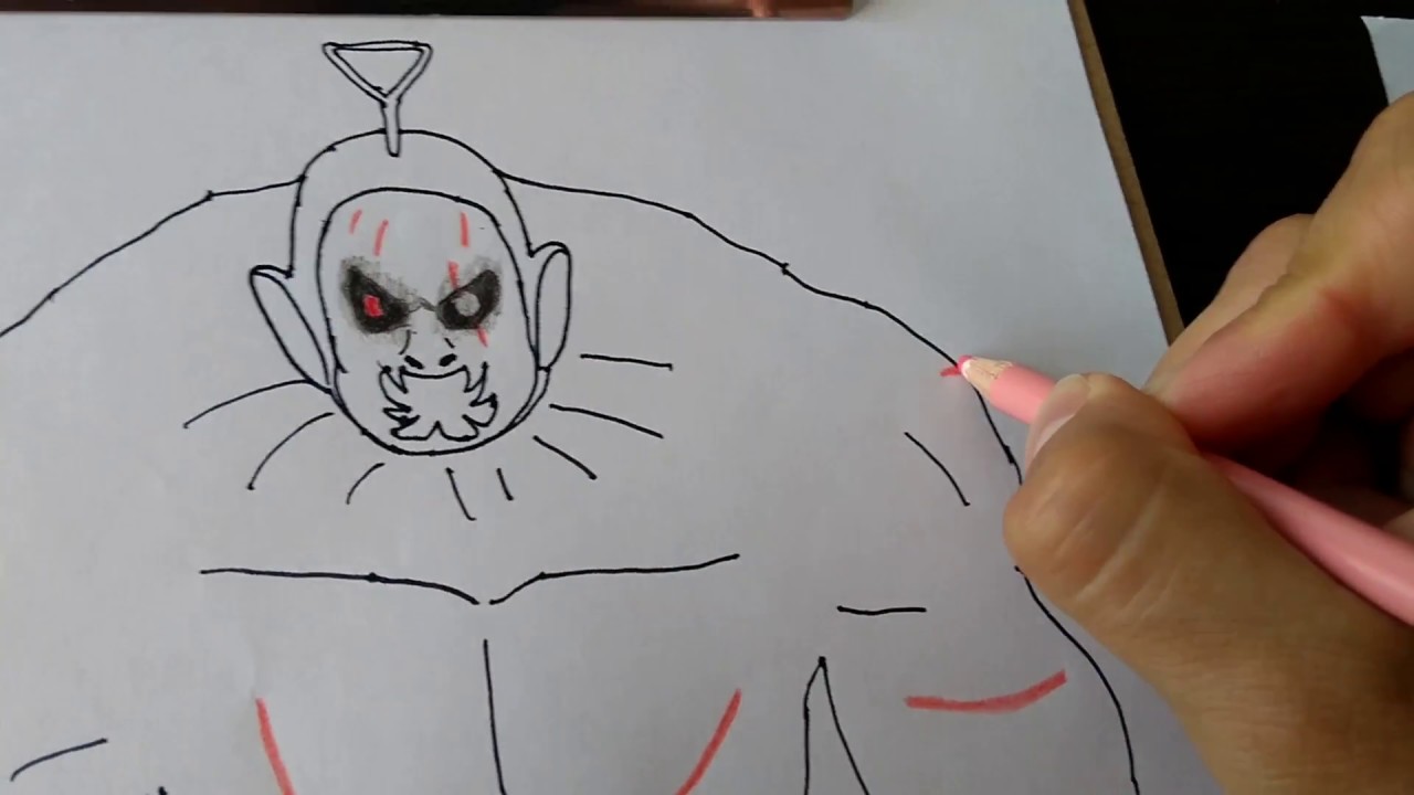 Como DIBUJAR a 😨TINKI TANK el grande de slendytubbies3⃣/how to DRAW ...