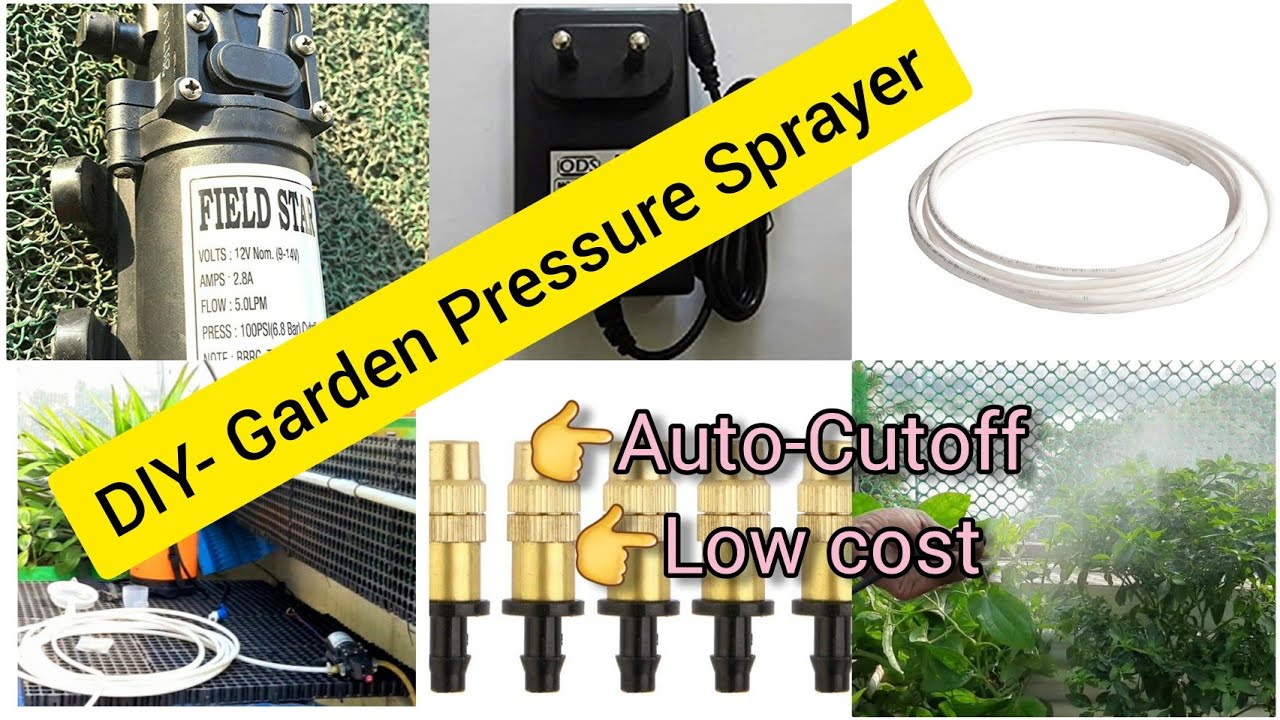 Low cost Pressure Sprayer Pump for Terrace Garden | DIY | Automatic ...
