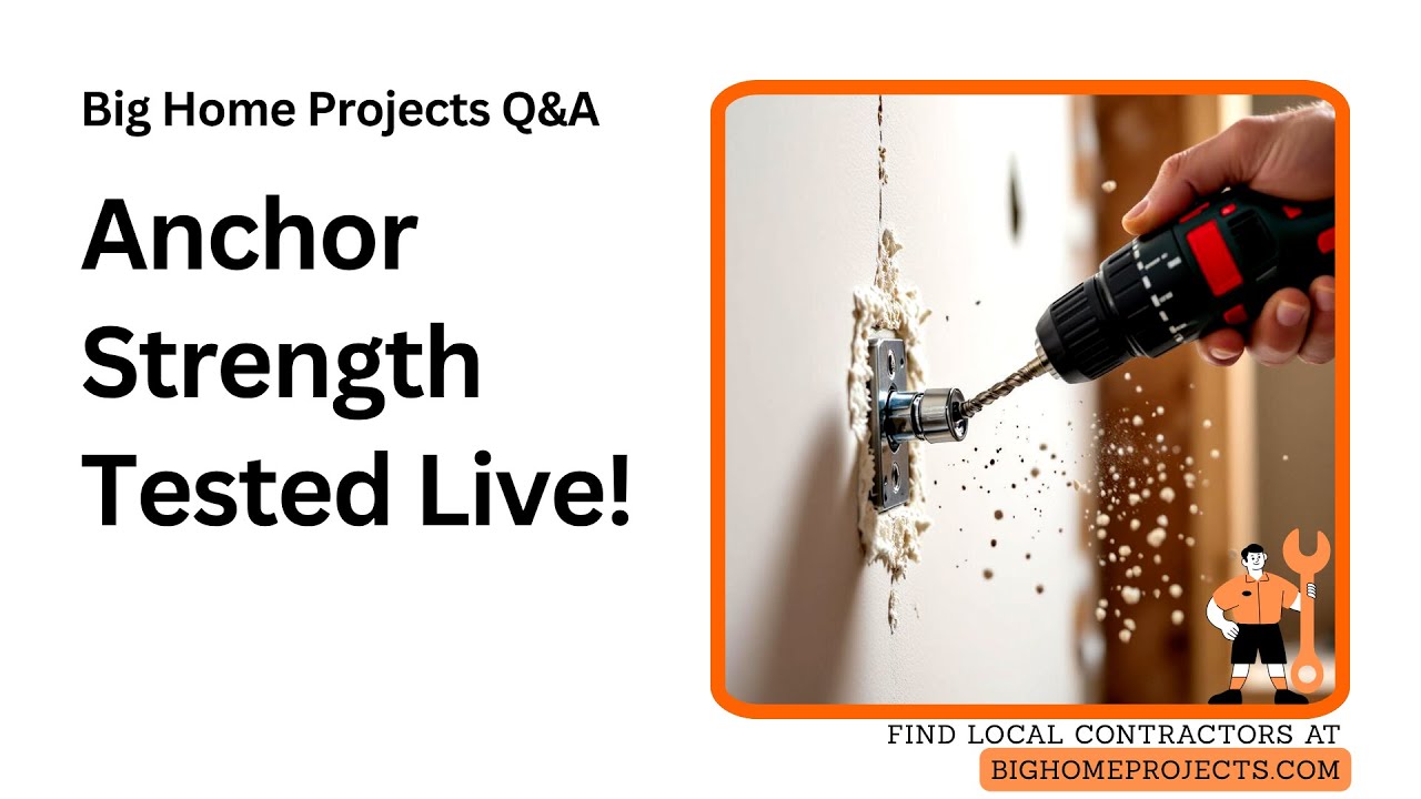 Drywall Anchor True Load Test: 46lb Vs 130lb - YouTube