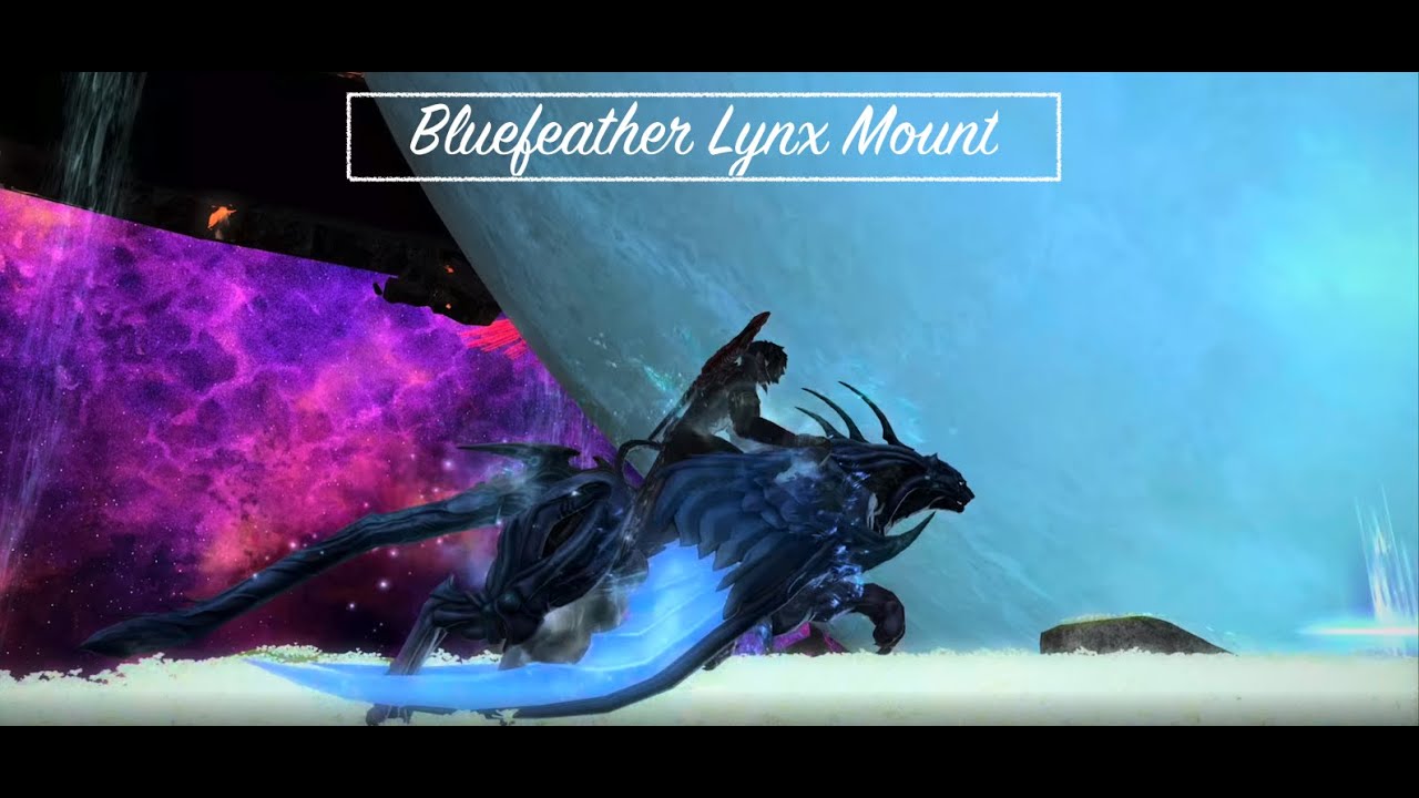 Final Fantasy XIV - Bluefeather Lynx Mount - YouTube