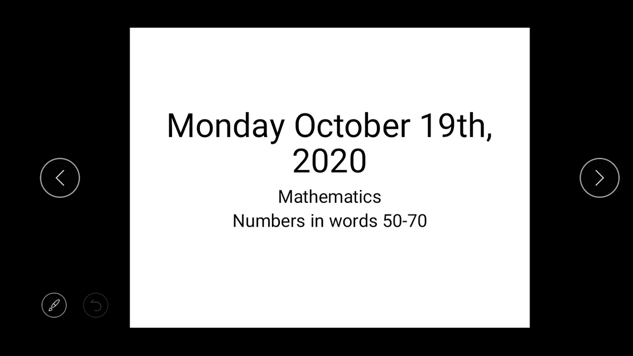 NUMBERS IN WORDS 50-70 - YouTube
