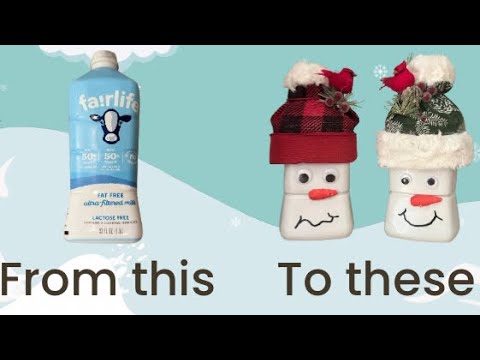 How to make a snowman from recycling milk carton - YouTube