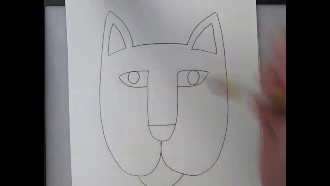 Laurel Burch Style Abstract Cats - YouTube