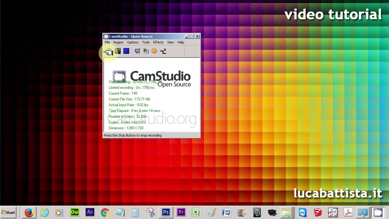 CAMSTUDIO TUTORIAL 01 introduzione - YouTube