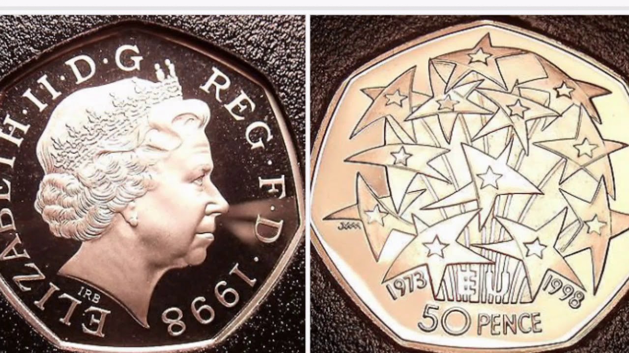 1998 EU 50 Pence Coin WORTH? Queen Elizabeth II - YouTube