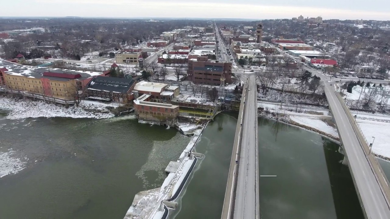 Downtown Lawrence, KS. Bridge Flyover - YouTube