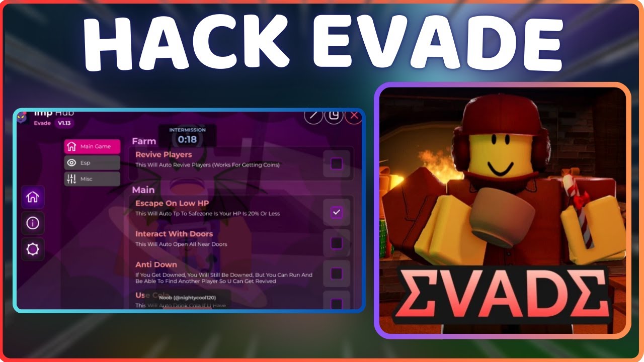 Cách Hack Evade Trên Điện Thoại Auto Revive, Esp, Speed | Script Hack Evade - YouTube