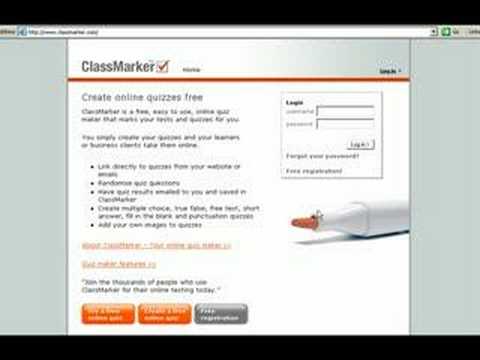 Classmarker.com Part I - YouTube