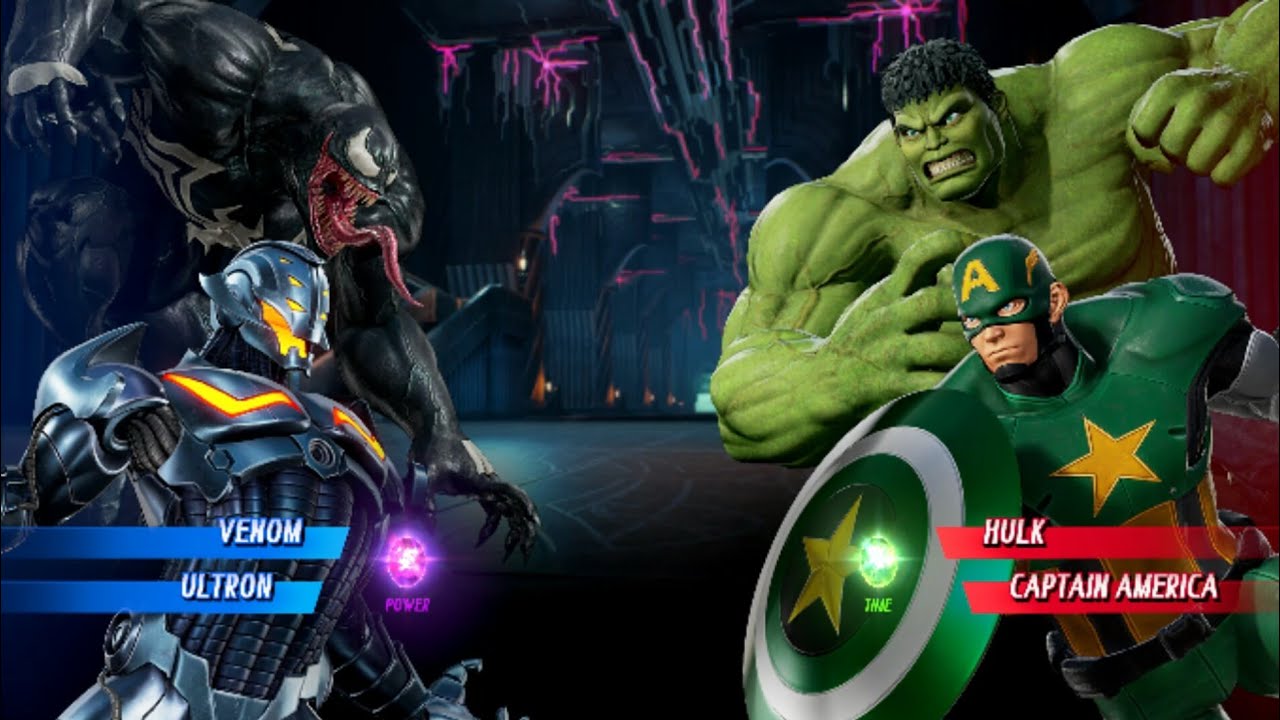 Venom & Ultron Vs Hulk & Captain America [Very Hard ] Marvel - YouTube
