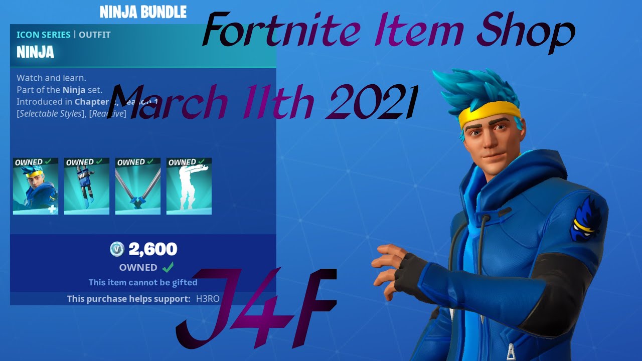 Fortnite Item Shop "CREATOR ICON SHOP, NINJA SKIN " IS BACK!(March 11th ...