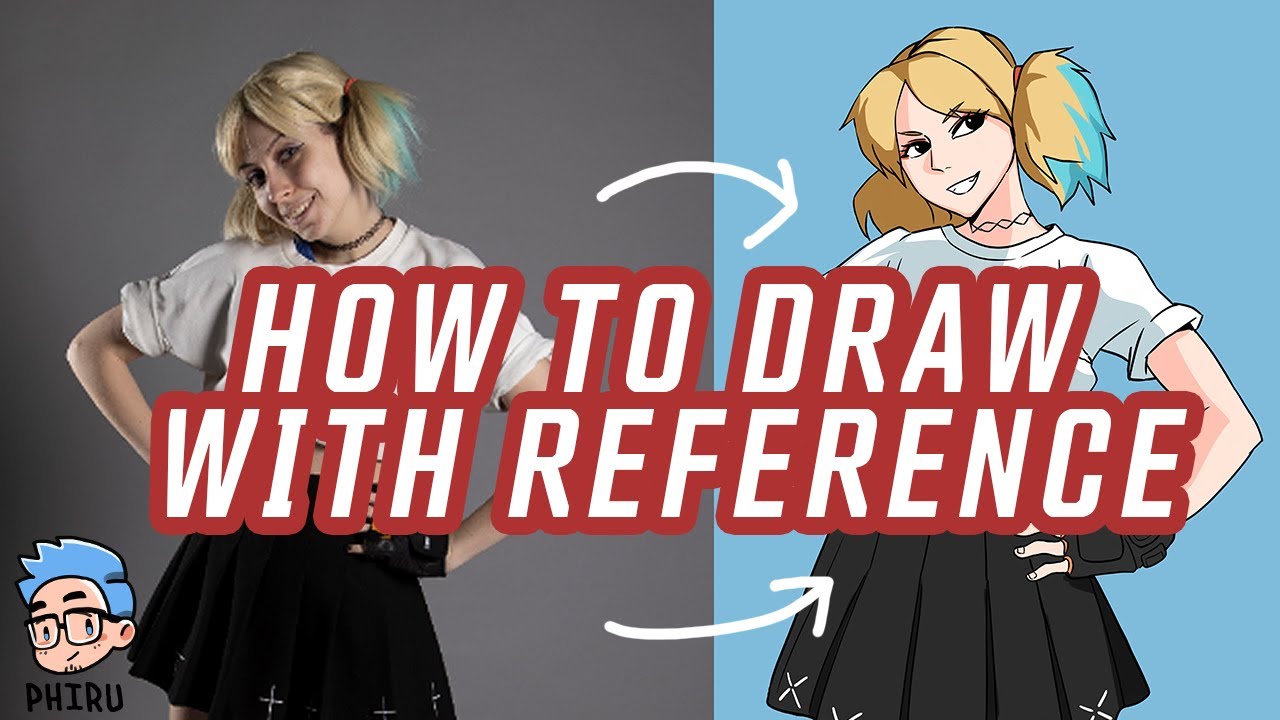 How to draw a standing character from reference. (SpeedPaint) - YouTube