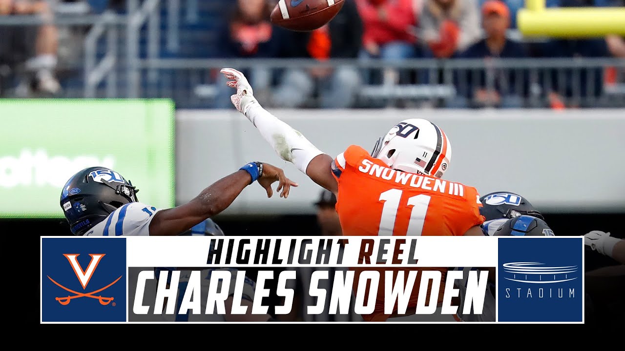 Virginia LB Charles Snowden Highlight Reel - 2019 Season | Stadium ...