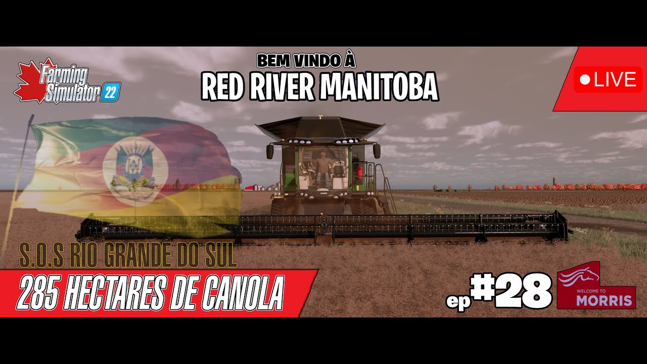 FS 22 | MAPA RED RIVER MANITOBA 20X | 285 HECTARES DE CANOLA ...