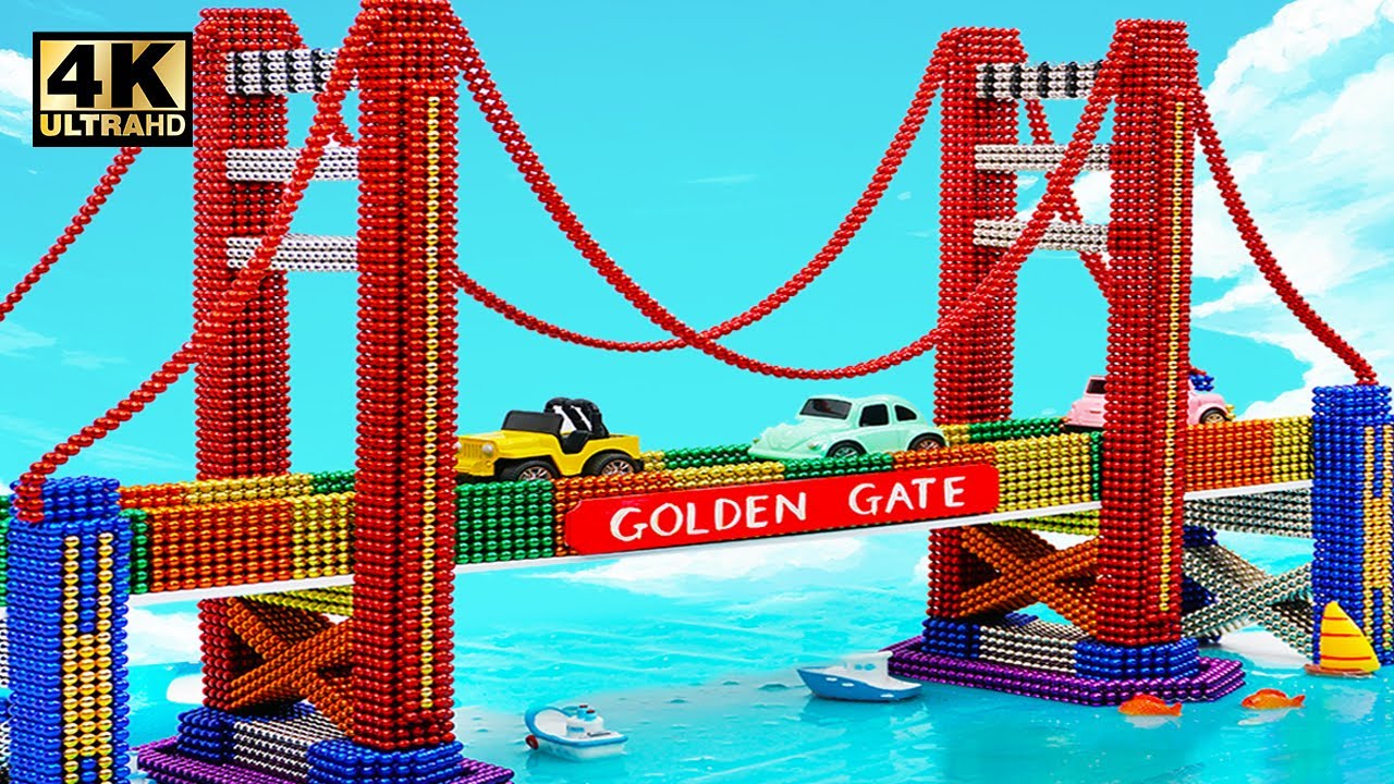 DIY - How To Build Amazing Golden Gate Bridge From Magnetic Balls ...